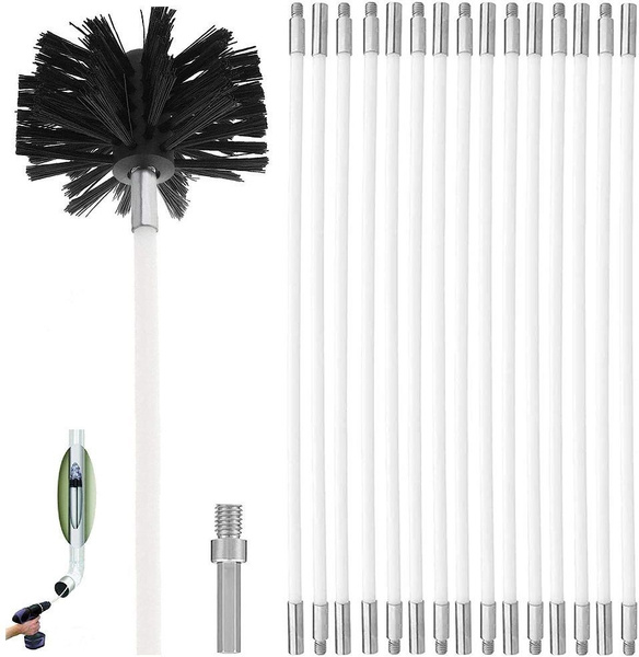 Щетка для чистки дымохода Вращающаяся, 15 предметов x 400 мм, с Ерш для ...