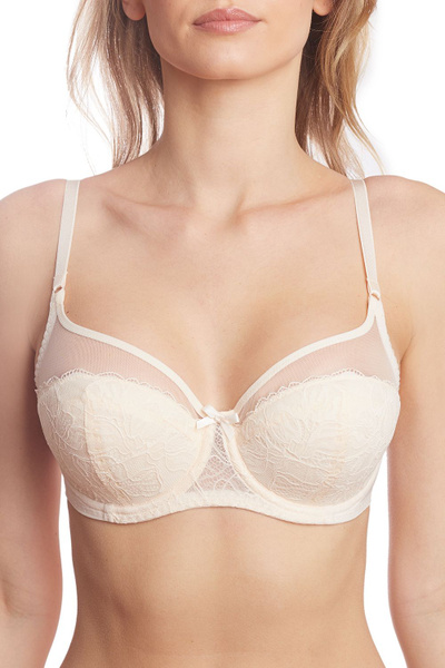 Бюстгальтер Женский Milavitsa балконет, размер 80B белый Полиамид, Хлопок Повседневный Беларусь ...