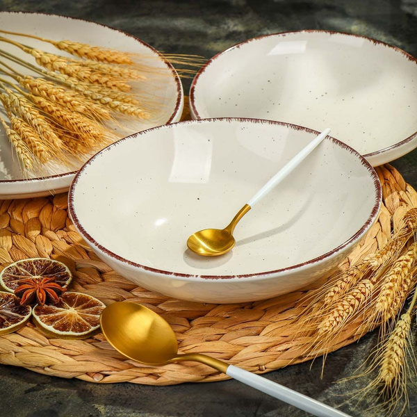 Тарелка глубокая DANIKS, Керамика, диаметр 20 см купить c доставкой на OZON по низкой цене ...