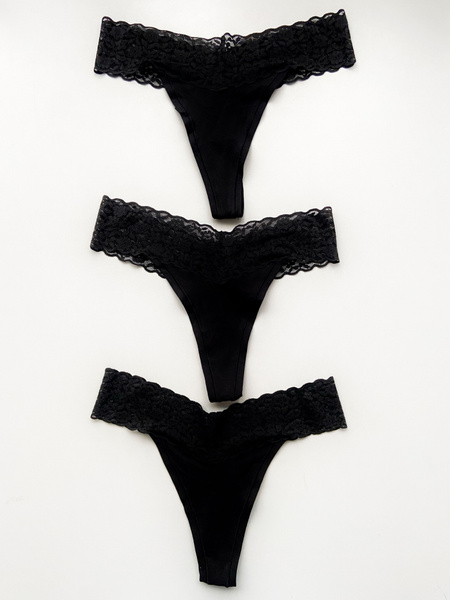 Комплект трусов стринги H&M, 3 шт - купить с доставкой по выгодным ценам в интернет-магазине ...