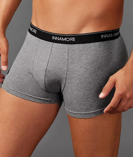 Трусы Мужской Innamore Хлопок, Эластан серый меланж, размер 52 Италия Повседневный купить c ...