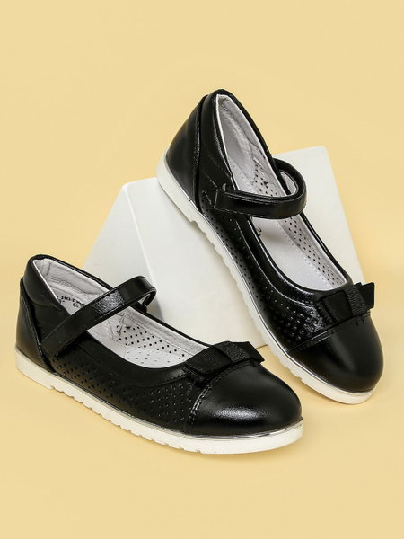 Туфли Девочки KENKA Искусственная кожа, размер 31 Без каблука 3 Россия Липучки Анатомическая ...