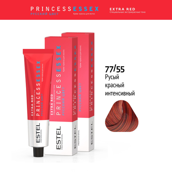 ESTEL PROFESSIONAL Крем-краска для волос PRINCESS ESSEX EXTRA RED для окрашивания 77/55 ...