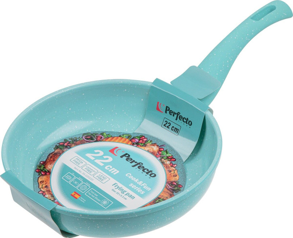 Сковорода Perfecto Linea Cook&Fun голубая (55-220220), 22 см - купить по выгодным ценам в ...