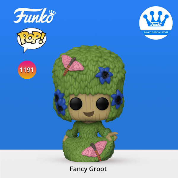 Фигурка Funko POP!Bobble Marvel I am Groot Fancy Groot Marie Hair ...