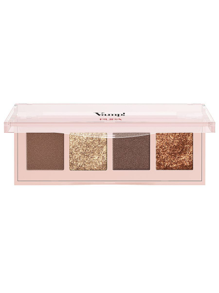 Pupa Тени для бровей VAMP! 4 EYESHADOWS PALETTE тон 002 Золото и бронза ...