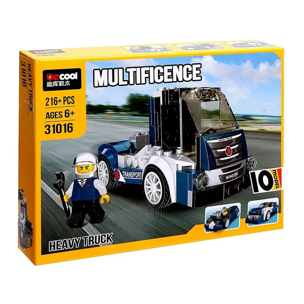 Конструктор Decool Грузовик, 10 вариантов сборки, 216 деталей, для мальчика, 169452 - купить с ...