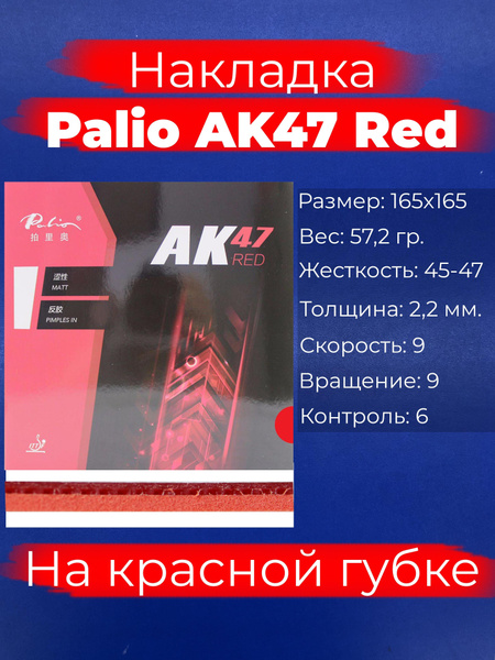 Накладка для ракетки Palio AK47 Red красная - купить с доставкой по ...