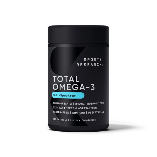 Комплекс Омега-3 1100 мг, Total Omega-3, Sports Research, 120 капсул ...