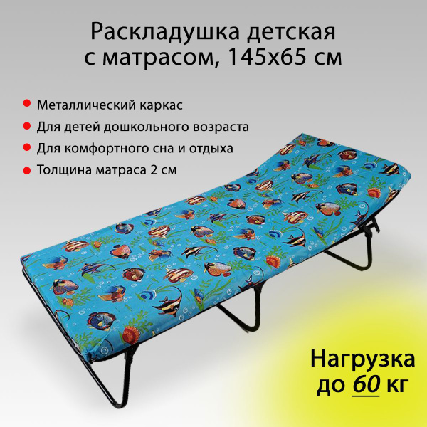 Раскладушка Ярославские раскладушки, Металл, голубой, оранжевый купить ...