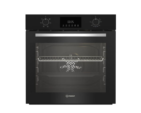 Встраиваемый электрический духовой шкаф INDESIT IFE 3644 J BL, черный ...