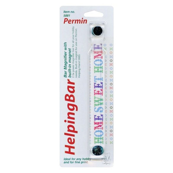 Лупа-линейка PERMIN На магнитах, для чтения бумажных схем, 21х3 см ...