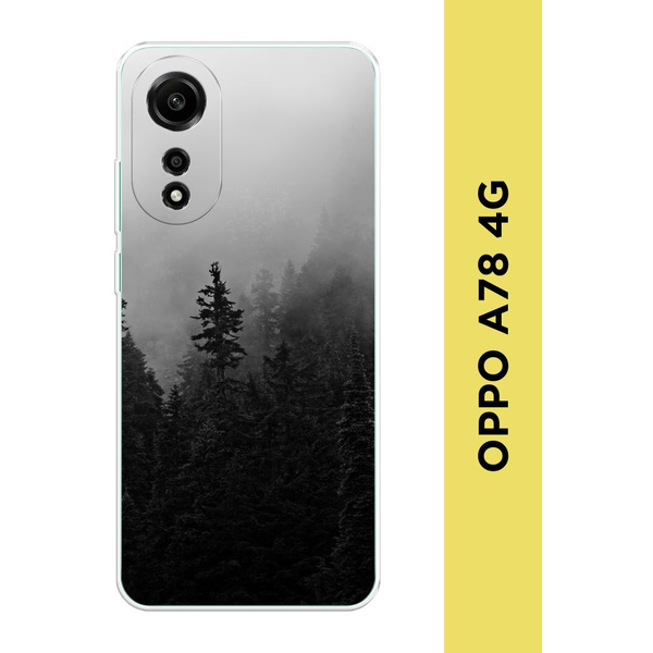 Силиконовый чехол на Oppo A78 4G / Оппо А78 4G "Туманный лес" - купить ...