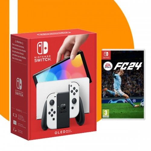 Игровая приставка Nintendo Switch OLED 64 ГБ white + FC 24 (Switch ...