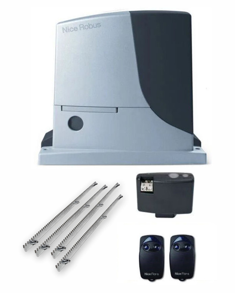 Автоматика для откатных ворот Nice RB600BDKIT/ROA-4 (комплект: привод, 2 пульта, радиоприемник ...