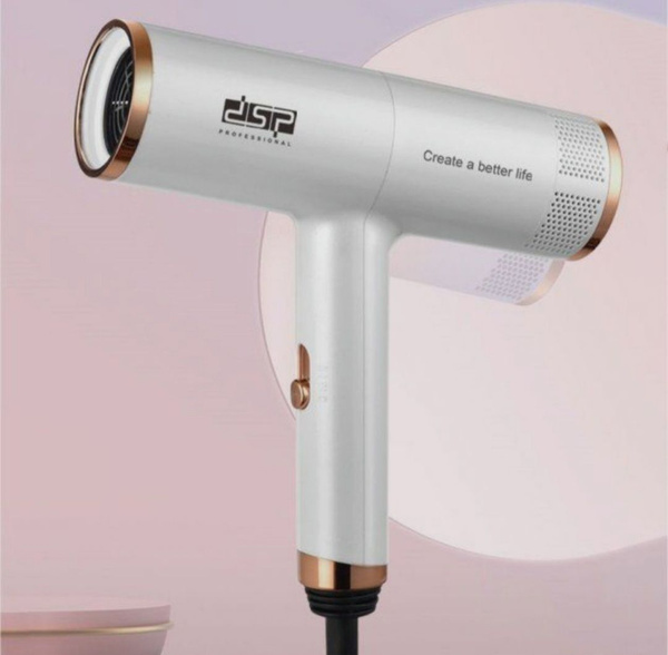 Фен для волос DSP 30253, белый - купить по выгодным ценам в интернет-магазине OZON (1553267664)