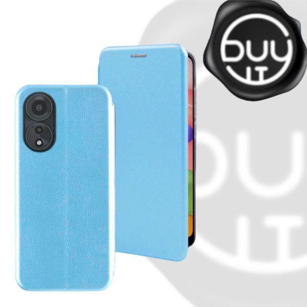 Чехол-книжка BUYIT для Oppo A78 (CPH2565) (6.43") голубой, крышка с ...