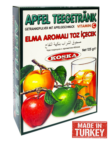 Чай растворимый яблочный с витамином С, "Koska", Elma Aromali Toz ...