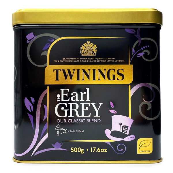 Черный чай Twinings Earl Grey, банка (500 гр) - купить с доставкой по ...