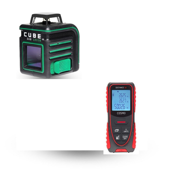 КОМПЛЕКТ Уровень ADA CUBE 360 GREEN Basic Edition + Дальномер ADA Cosmo 50 купить на OZON по ...