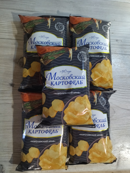 Чипсы Московский картофель Королевский краб 60 г 5 шт - купить с ...