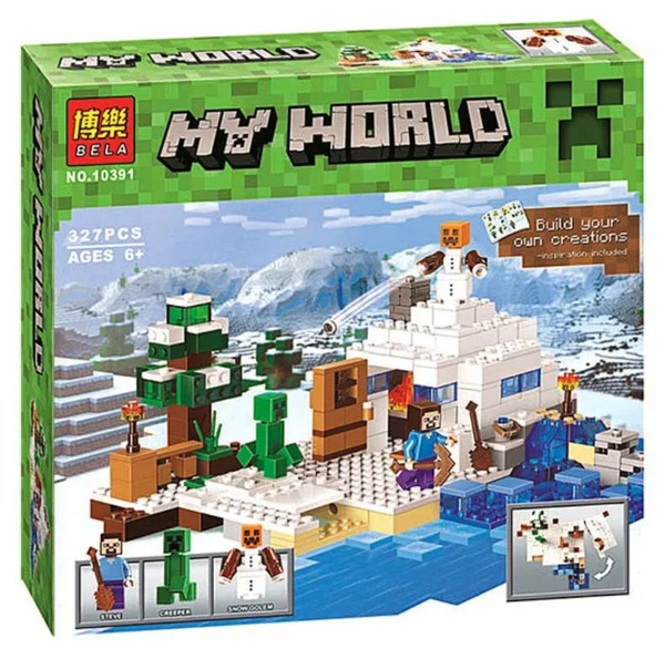 Конструктор BELA. MY World. Майнкрафт. "Снежное убежище" (327 деталей ...