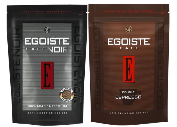 Кофе растворимый EGOISTE набор (Noir + Double Espresso), 70гр м.у. по ...