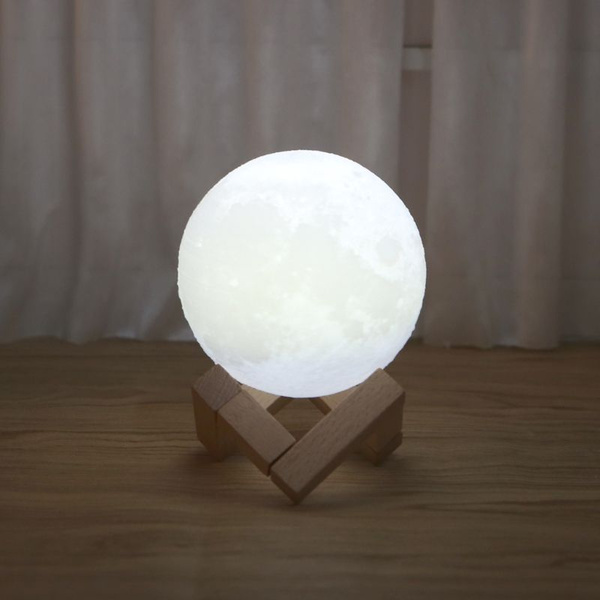 Купить 3D Magical LED Luna Night Light Moon Лампа Настольная USB ...