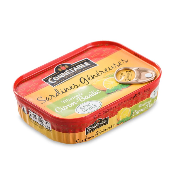 Сардины Connetable Sardines Genereuse в маринаде с лимоном и базиликом ...