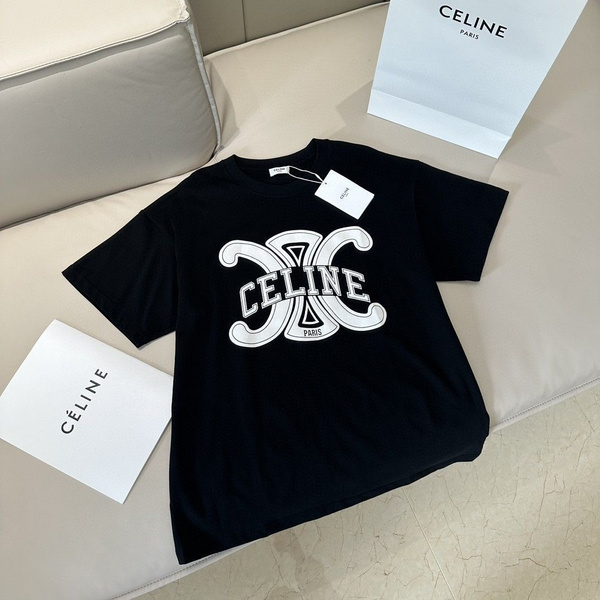 Футболка CELINE, размер 54, цвет черный, хлопок - купить по выгодной ...