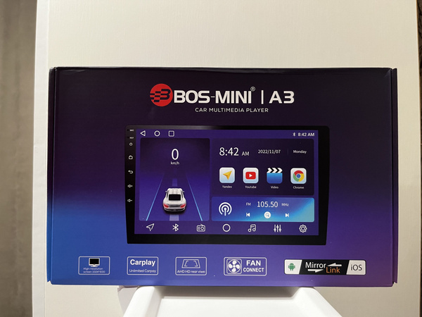 9'' Магнитола Bos-Mini A3 2/32 GB с CarPlay и Android AUTO2 DIN ...