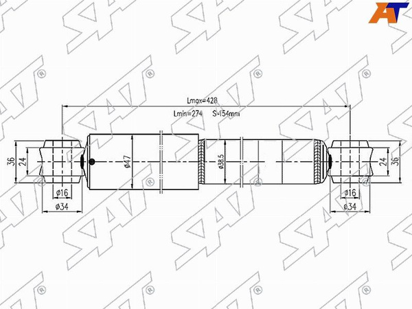 Амортизатор RR ISUZU FARGO ELF 250 350 NPR57 58 59 HINO TOYOTA DYNA BU7 ...