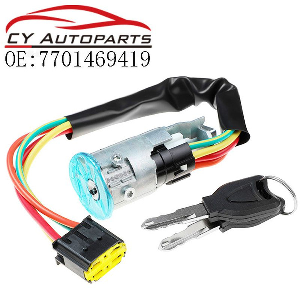 Цилиндр замка зажигания + 2 ключа для Renault Clio 1998-2005 Megane ...