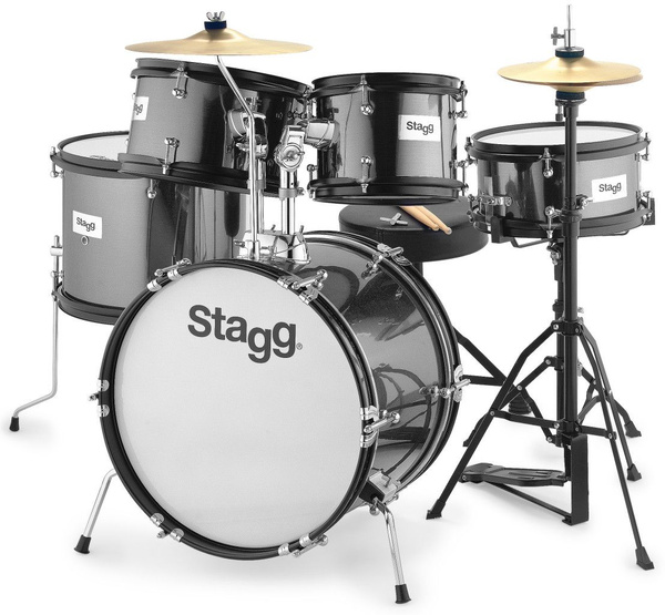 Детская акустическая барабанная установка STAGG TIM JR 5/16 BK купить ...