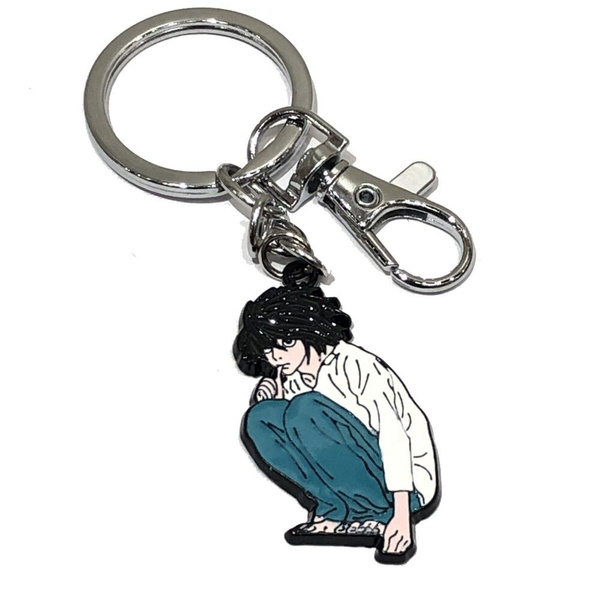 Ключи Брелок L из аниме Тетрадь смерти Death Note L Keychain Металлический Висит над сумкой