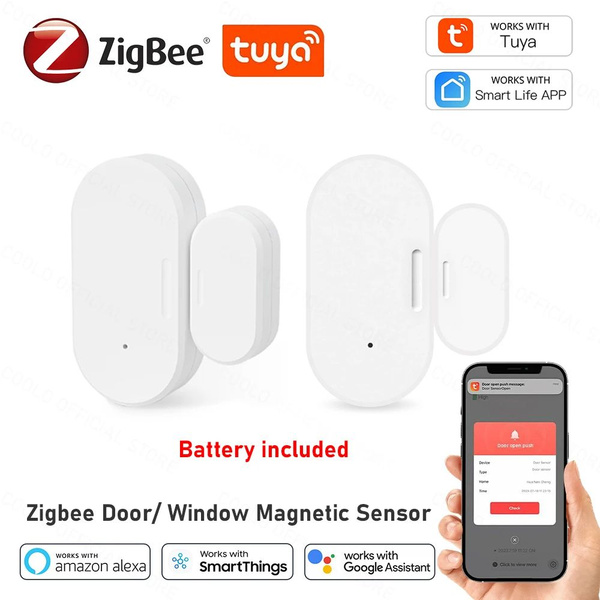 Дверной датчик Tuya Smart Zigbee Датчик открывания/закрывания окон и ...