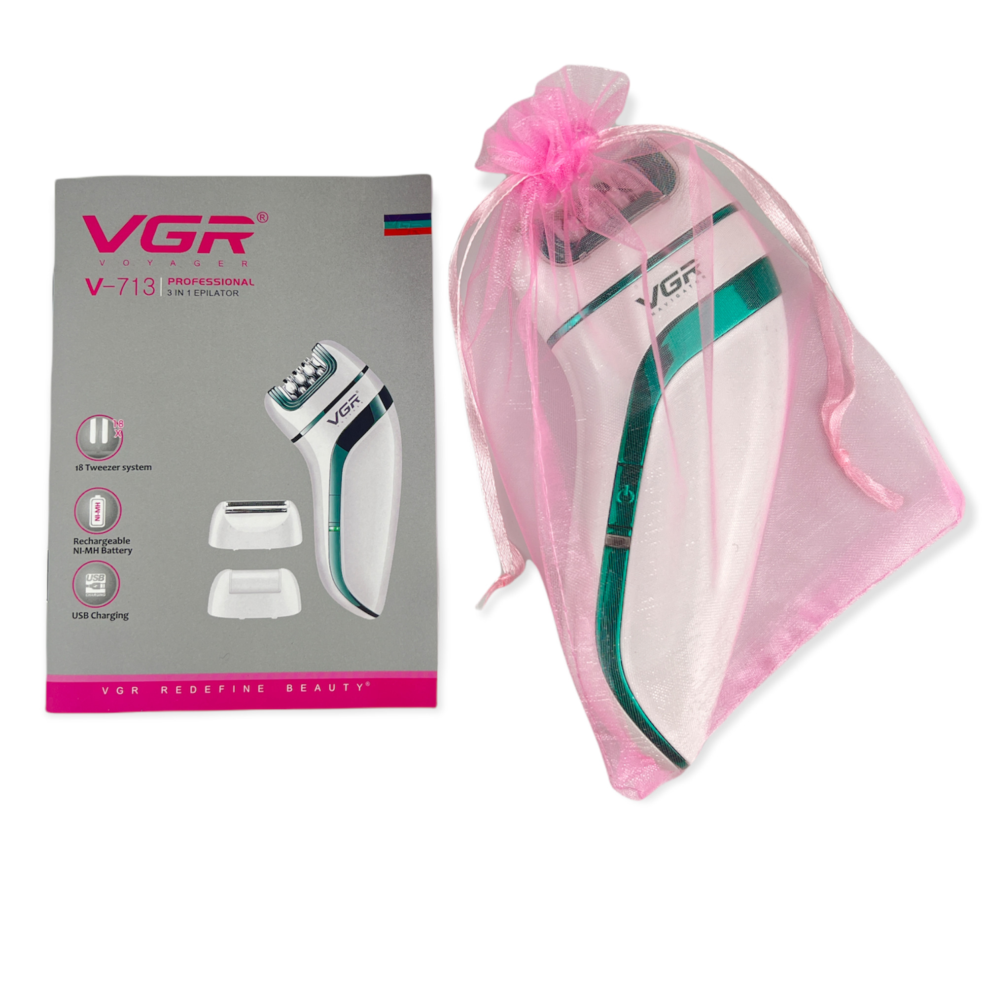 подарочный набор Эпилятор 3в1 VGR V-713 /для бритья-эпиляции-шлифовки ступней — купить в ...