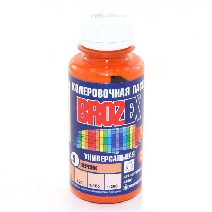 Колер-краска BROZEX Персик - купить по низкой цене в интернет-магазине OZON
