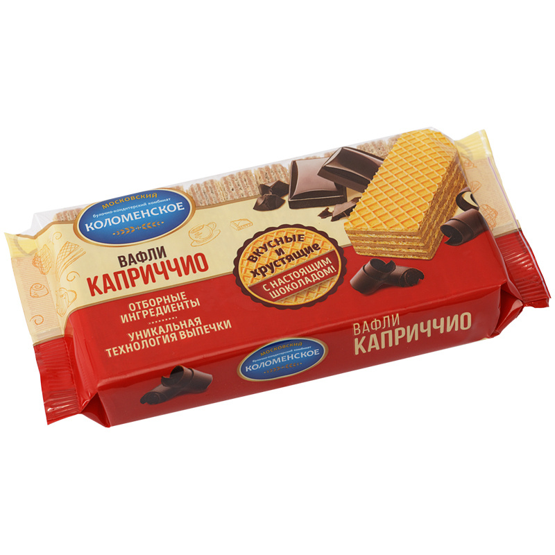 Вафли "КАПРИЧЧИО",(Вкусные и хрустящие, с настоящим шоколадом), 220 ГР ...