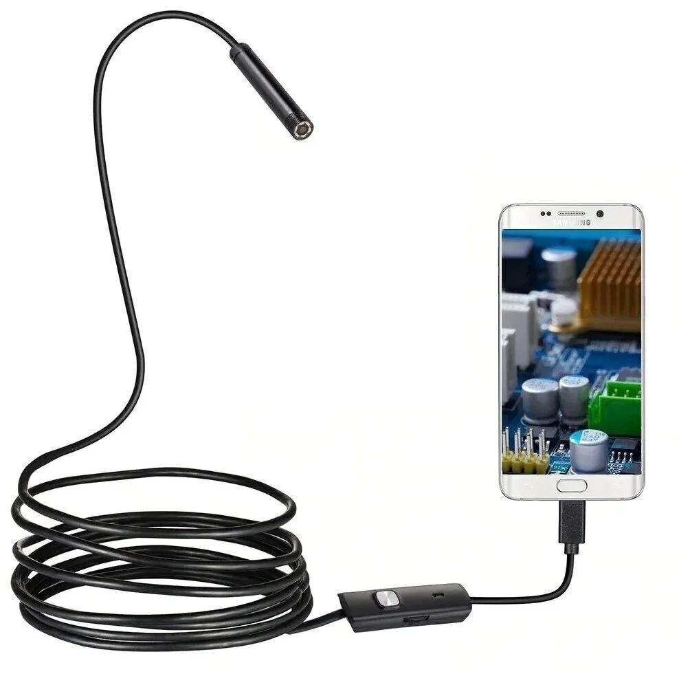 Видеоэндоскоп 1м для Android и PC / USB эндоскоп для труднодоступных ...