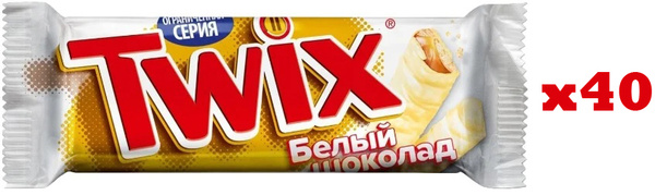 Шоколадный батончик Twix, белый шоколад, 55 г х 40 шт купить на OZON по низкой цене (173047129)