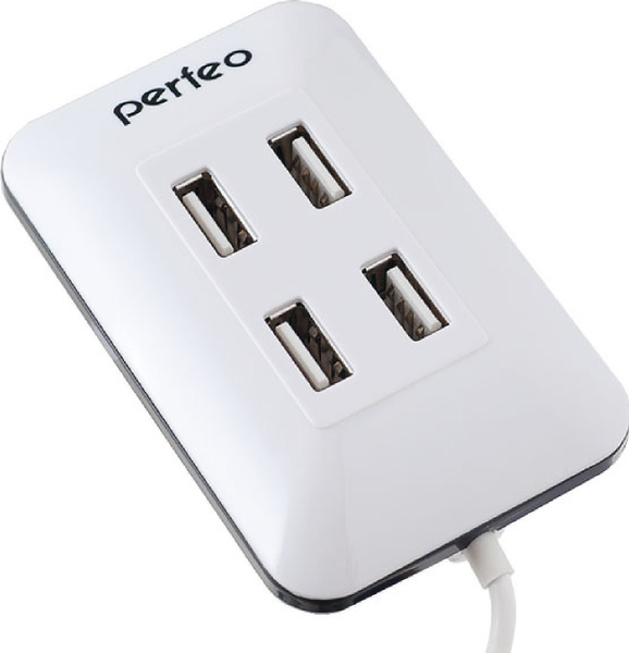 HUB Разветвитель PERFEO USB-HUB PF-VI-H028 4 PORT белый - купить с доставкой по выгодным ценам в ...