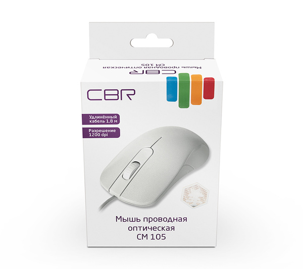 Мышь проводная CBR CM 105 White CM 105 White, белый - купить по ...