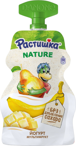 Йогурт Растишка Nature Мультифрукт, 3,5%, 70 г - купить с доставкой по ...
