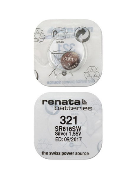 Элемент питания для часов Renata SR 616 SW /321 1,55 V (1 шт) - купить ...