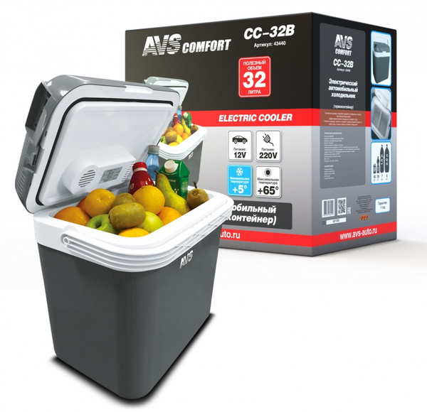 Холодильник автомобильный AVS CC-32B 32л 12В/220В - купить с доставкой по выгодным ценам в ...