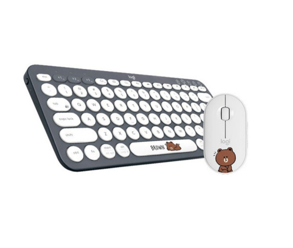 Комплект клавиатура + мышь Logitech Line Friends K380+Pebble купить по ...