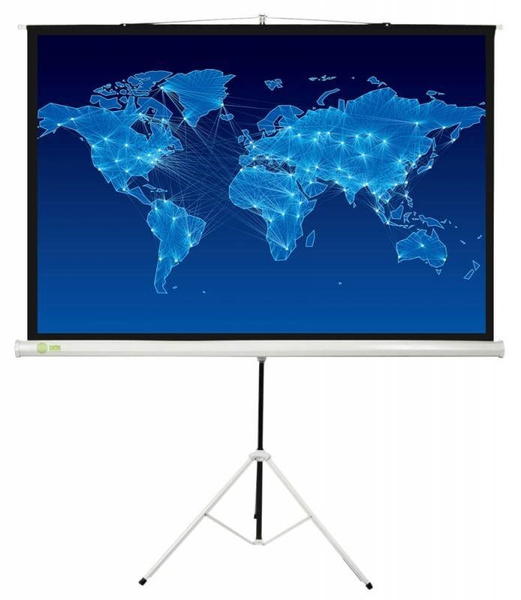 Экран Cactus 150x150 см Triscreen 1:1 напольный рулонный черный (CS-PST ...