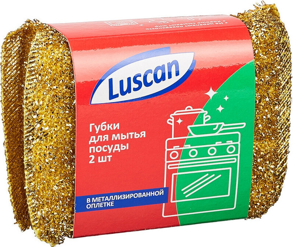 Губка Luscan, 2 уп, Поролон по низкой цене с доставкой в интернет-магазине OZON (305631178)