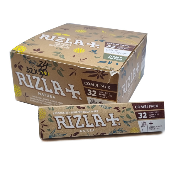 Бумага для сигарет блок "Rizla+" KS Natura + Filters 32л*24шт. - купить ...